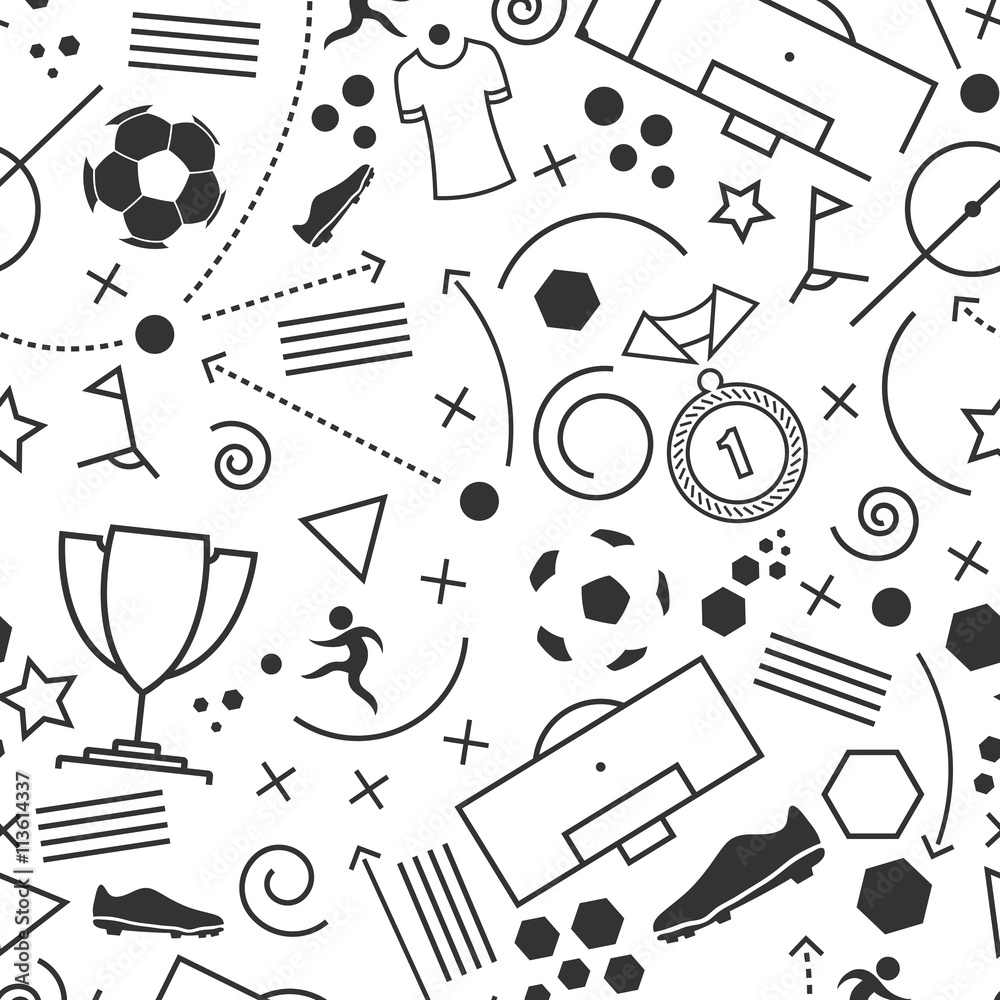 Abstract seamless soccer wallpaper pattern Stock Vector | Adobe Stock
