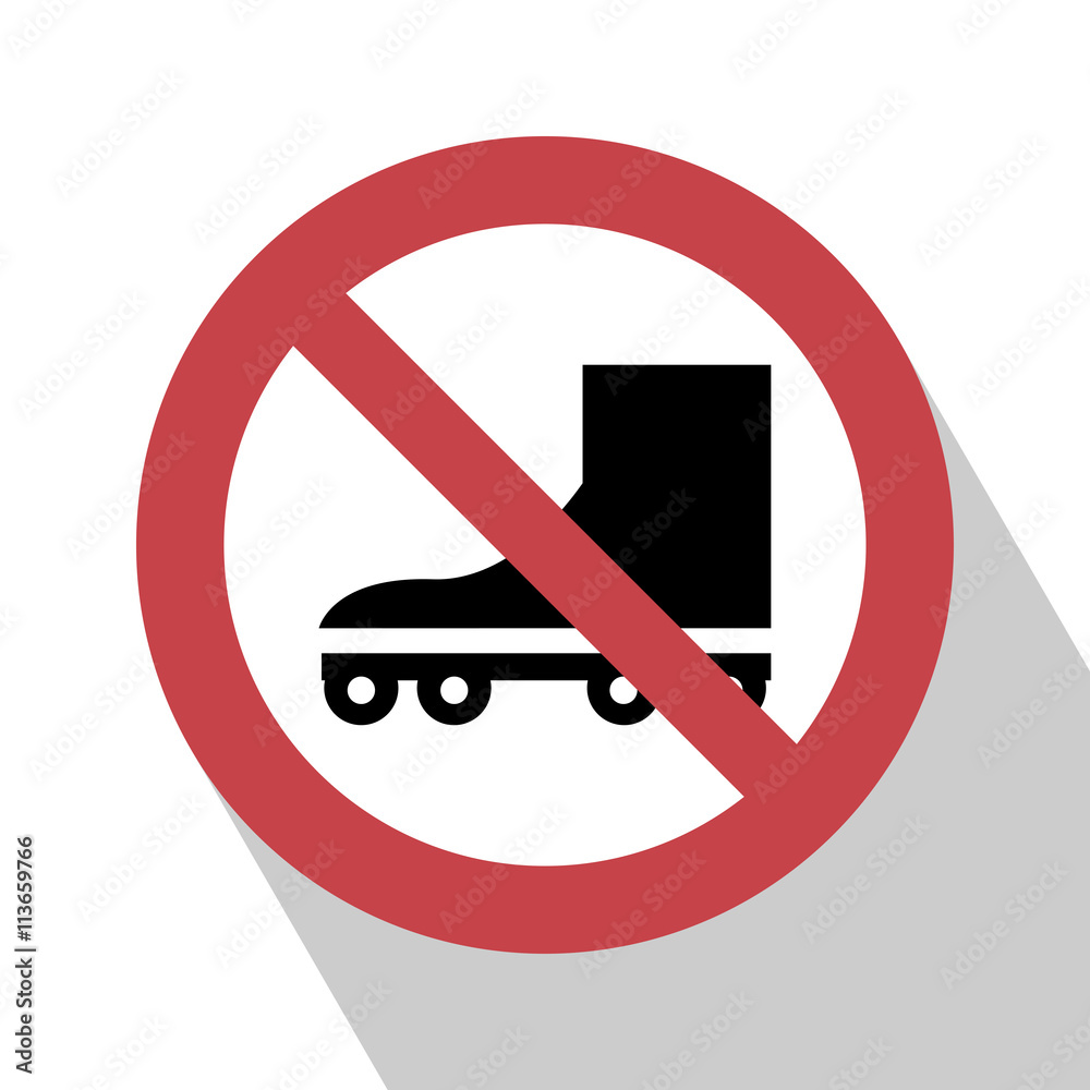 No roller Sign. No roller Sign vector illustration. Not roller sign ...