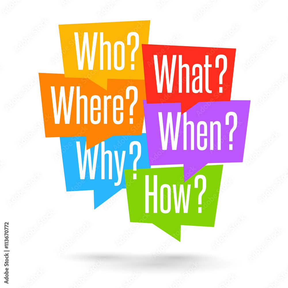 Five Ws and one H Stock Vector | Adobe Stock
