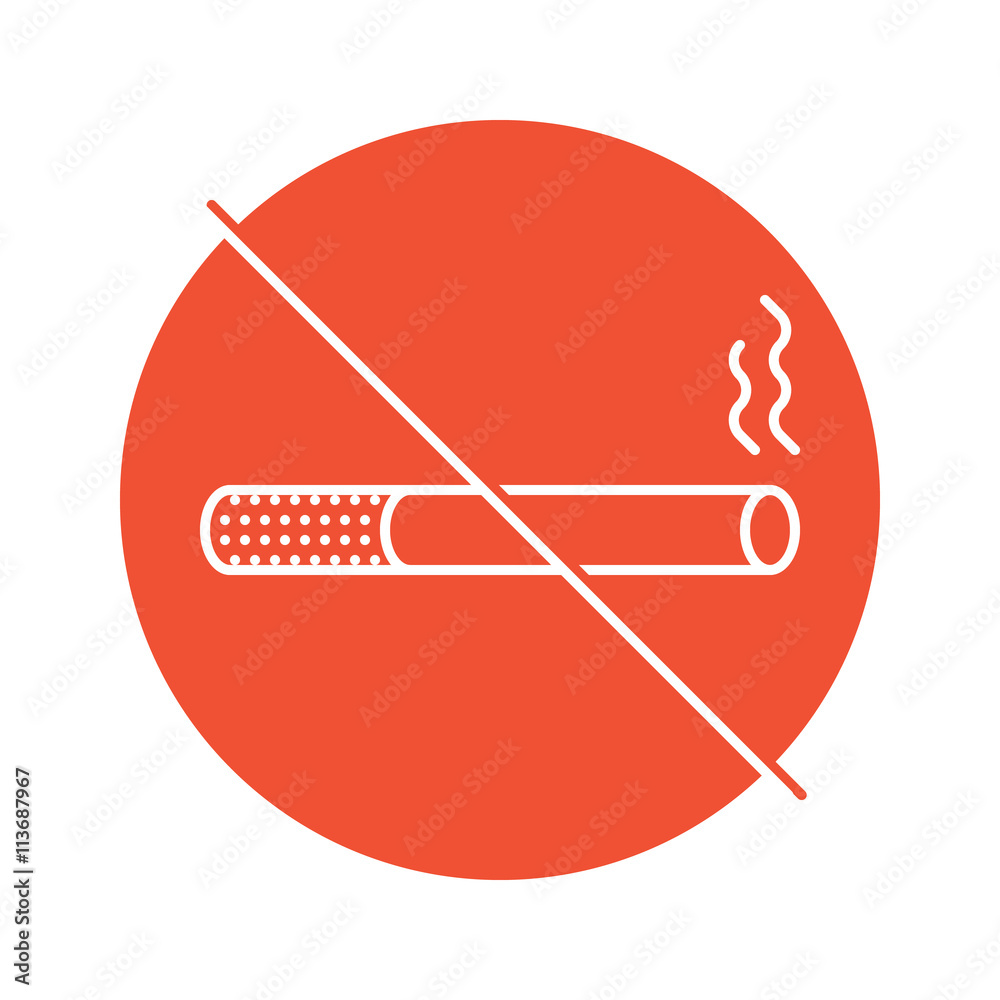 No smoking vector sign. Vector simple icon Stock Vector | Adobe Stock