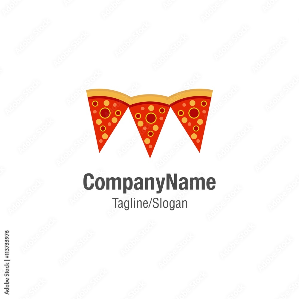Pizza Slice Food Vector Icon Logo Stock Vector | Adobe Stock