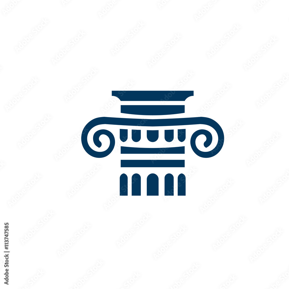 Law logo sign. Classic logo sign. Architecture element logo Stock ...