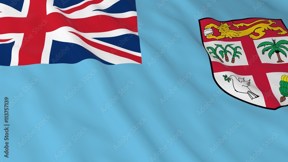 Fijian Flag HD Background - Flag of Fiji 3D Illustration Stock ...