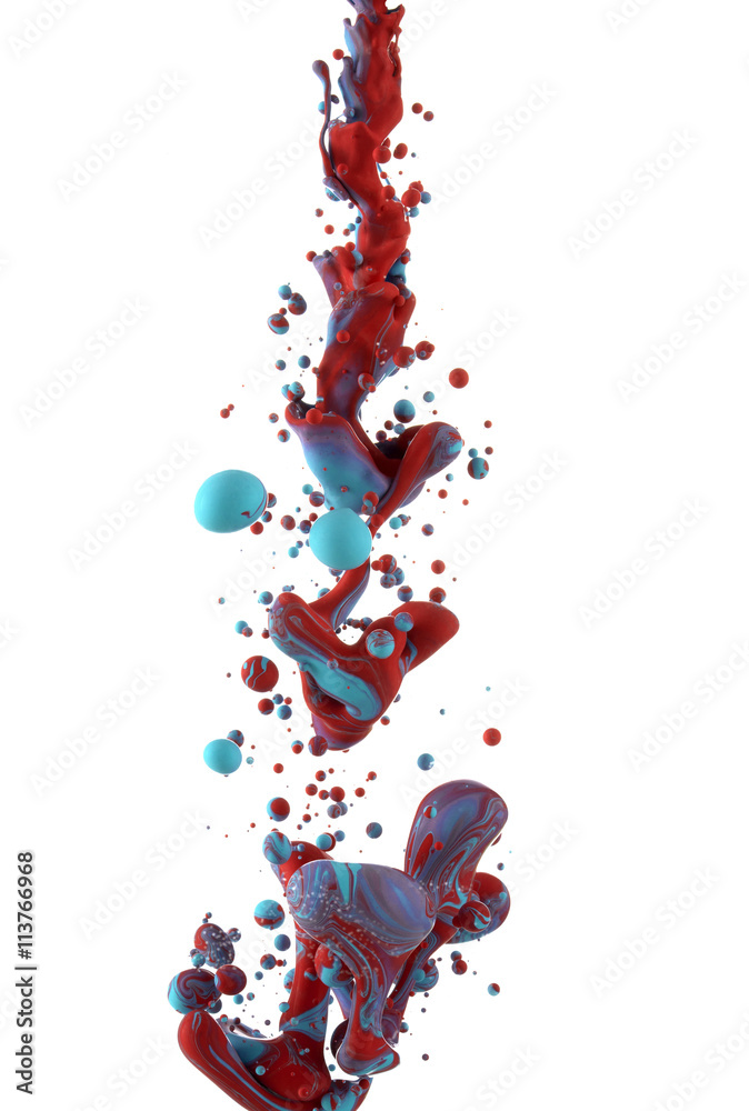 Color Liquid in dynamic flow forming interesting and unique shapes ...