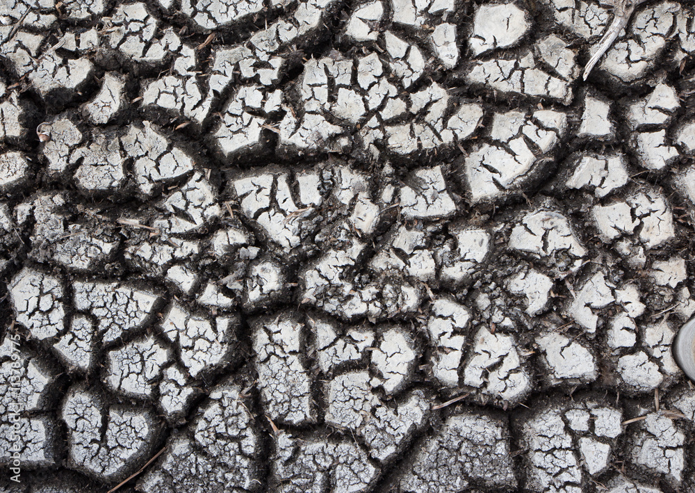 dry earth and cracked ground texture, broken split land with soil ...