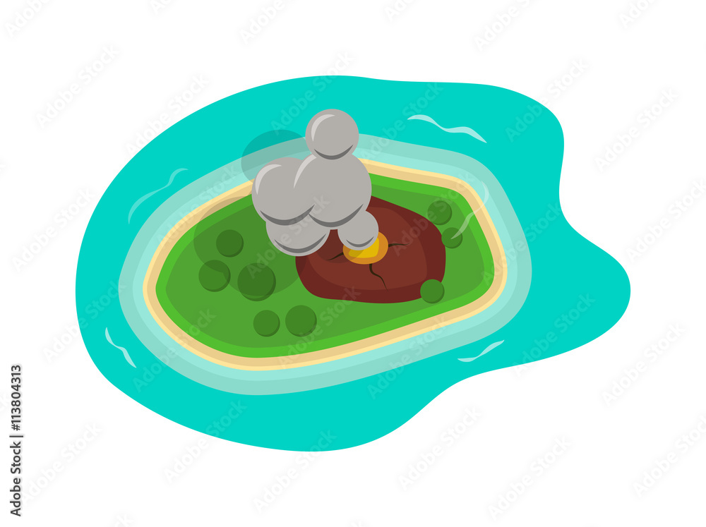 Island top view vector illustrations. Stock Vector | Adobe Stock