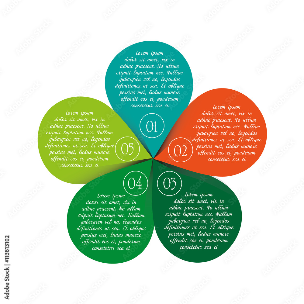Five Circle Flower Dots