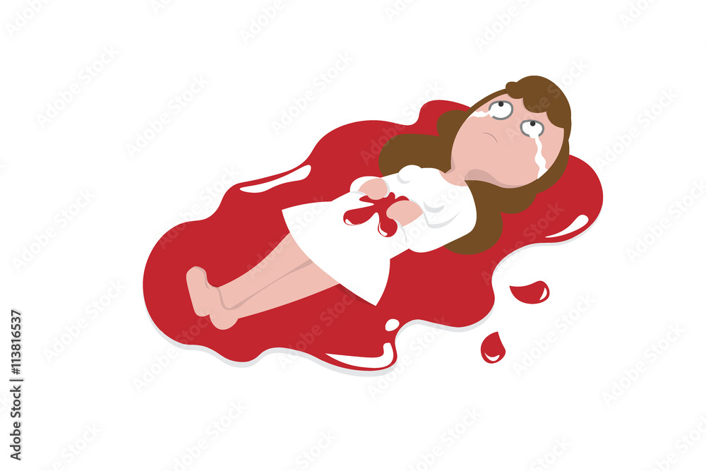 Health woman wound bleeding Stock Vector | Adobe Stock