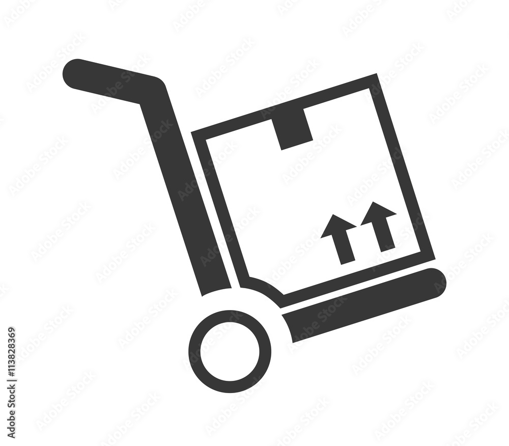 Package silhouette. Delivery design. vector graphic Stock Vector ...