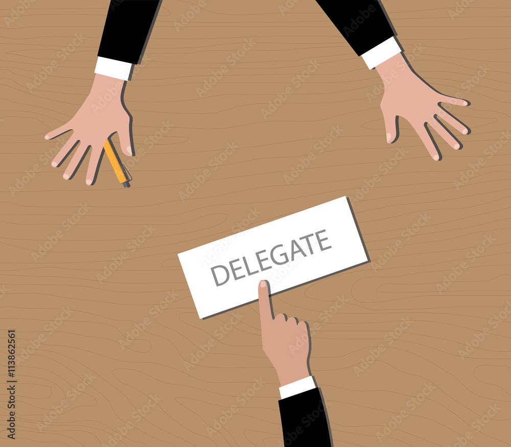 delegate your work to your employee vector graphic Stock Vector | Adobe ...