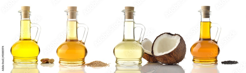 Cooking Oils / High resolution image of various cooking oils on white ...