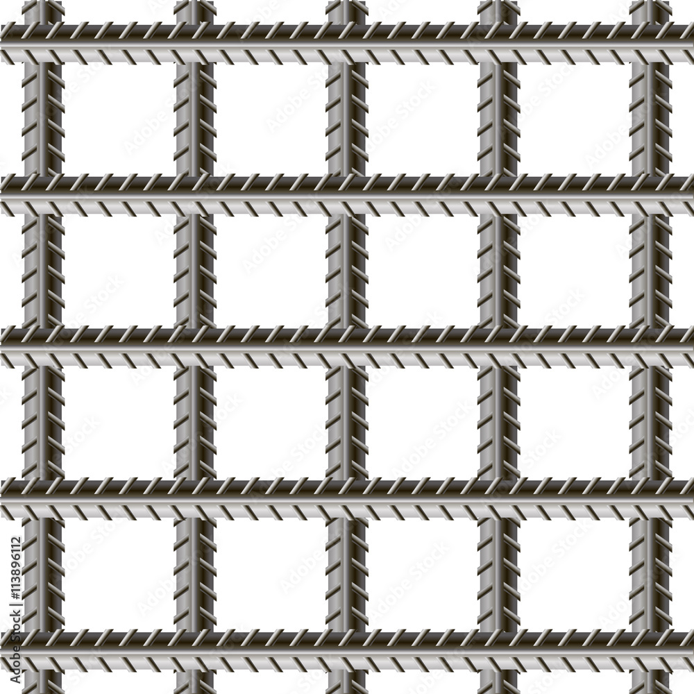 Rebars, Reinforcement Steel Isolated on White Background. Construction ...