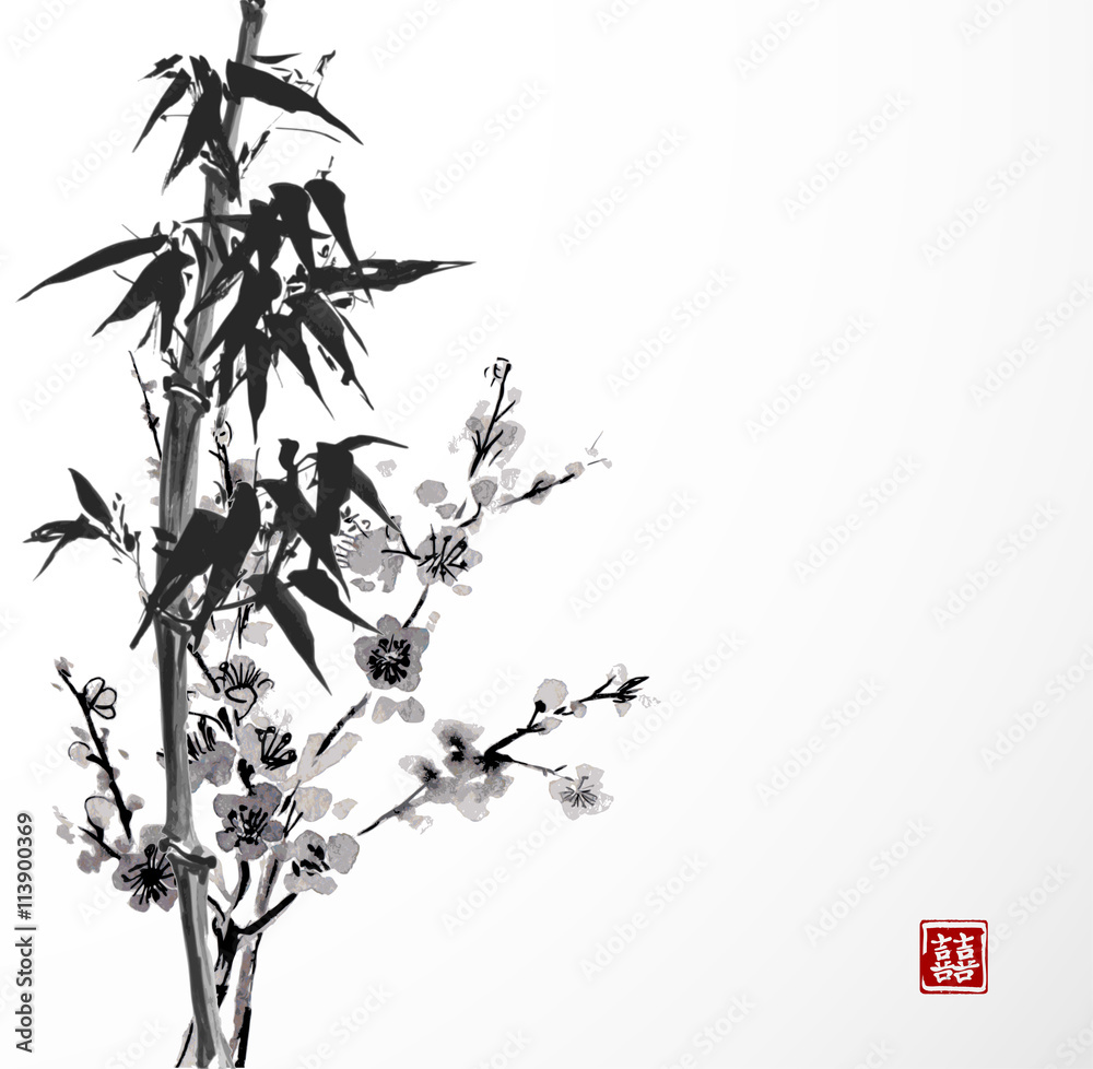 Traditional Japanese Ink Painting