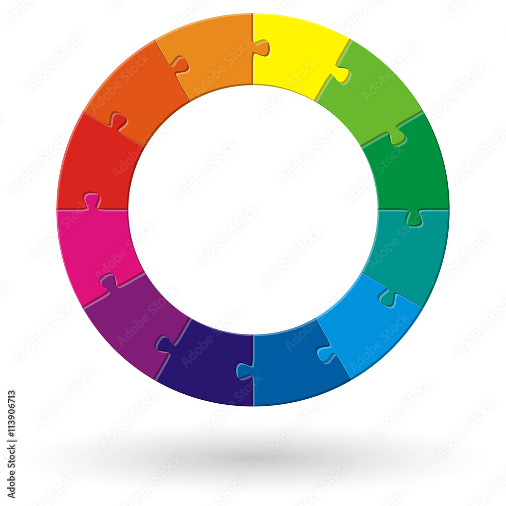 round puzzle with options Stock Vector | Adobe Stock