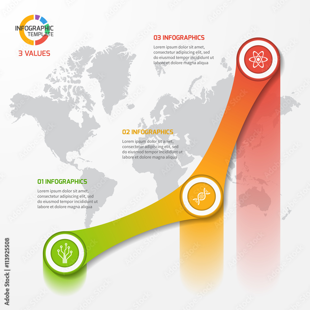 Line graph infographic template for charts and diagrams. Business ...