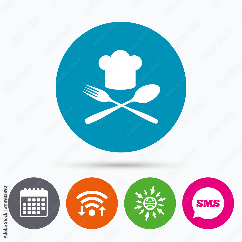 Chef hat sign icon. Cooking symbol. Stock Vector | Adobe Stock