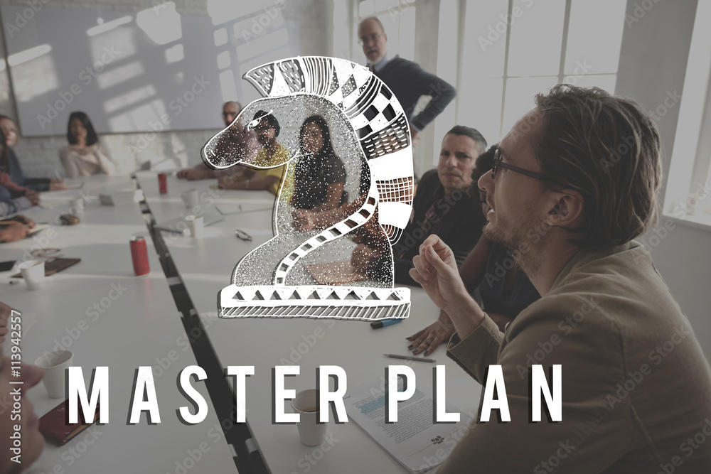 Master Plan Design Operations Planning Process Concept Stock Photo ...