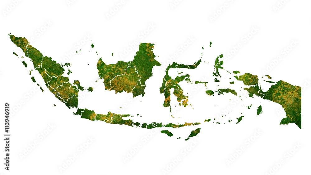Indonesia country map detailed visualisation Stock Illustration | Adobe ...