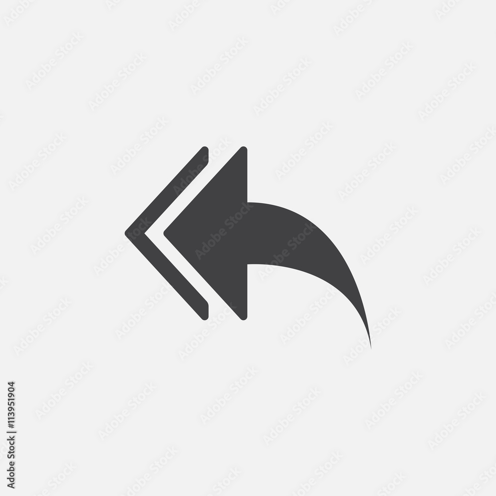 reply to all icon Stock Vector | Adobe Stock