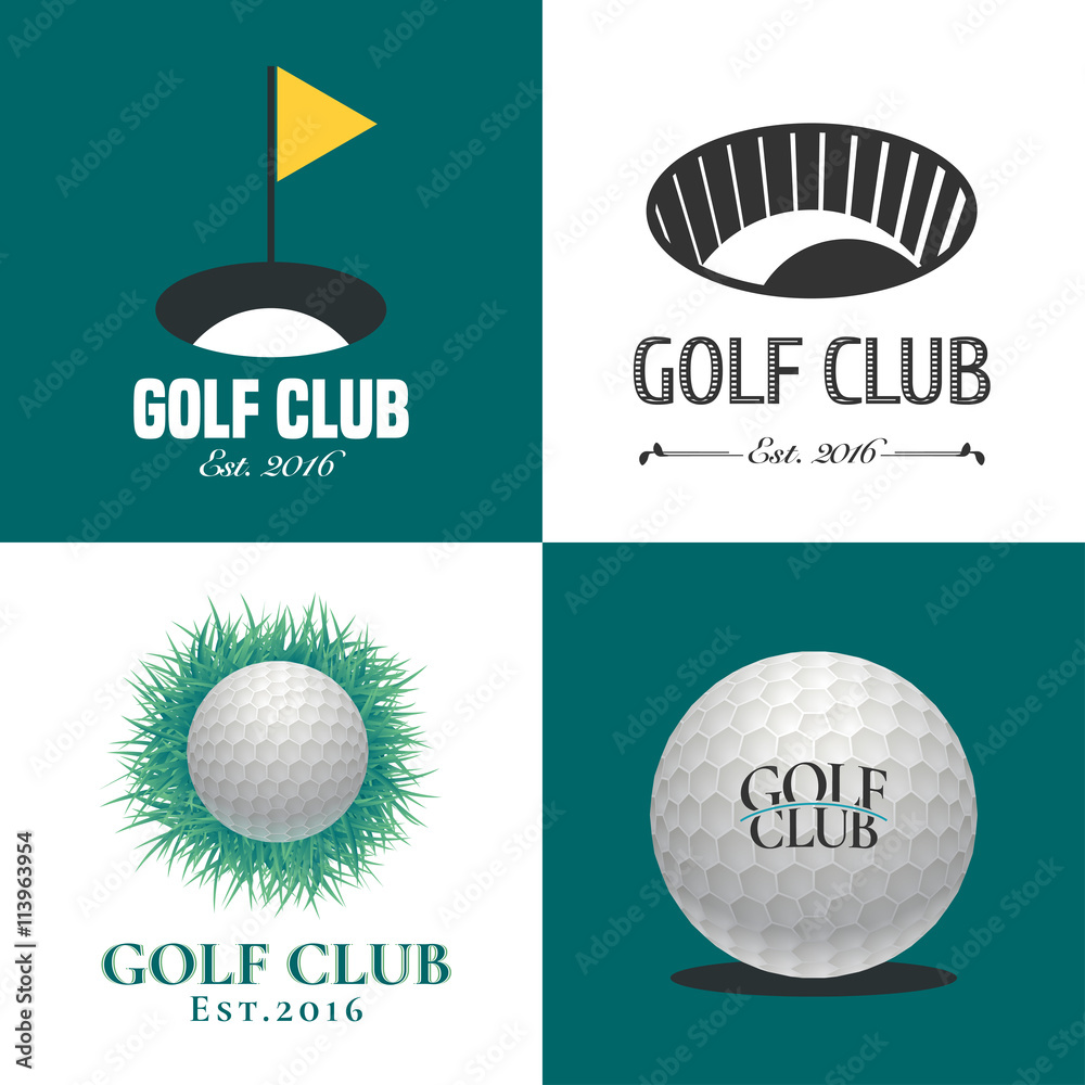 Set of golf vector logo Stock Vector | Adobe Stock
