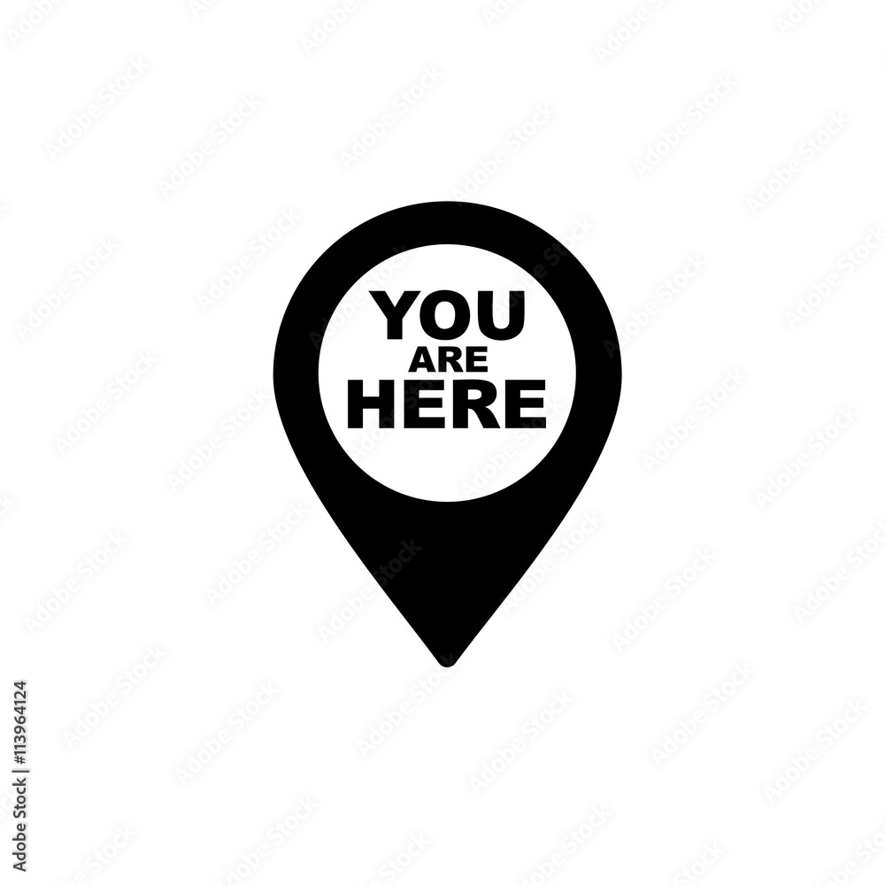 You are here simple icon Stock Vector | Adobe Stock
