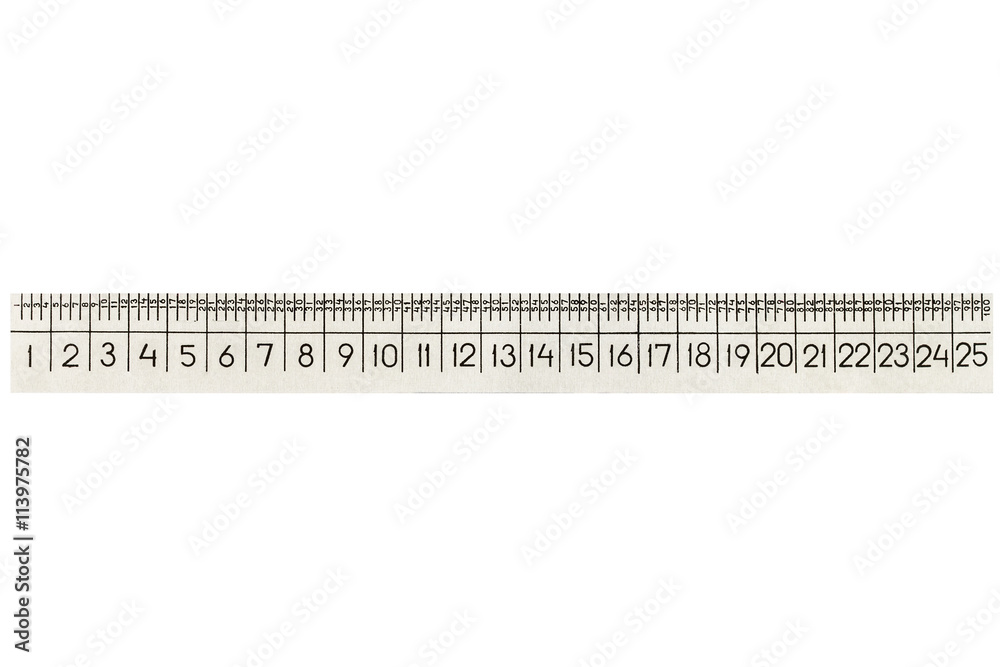 Metal ruler for zooming, isolated on white background Stock Photo ...