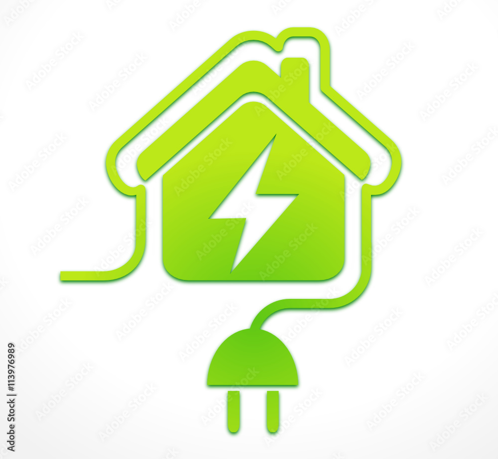 logo électricien maison prise électrique Stock Vector | Adobe Stock