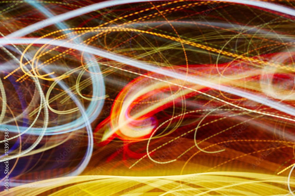 Colorful light trails background Stock Photo | Adobe Stock