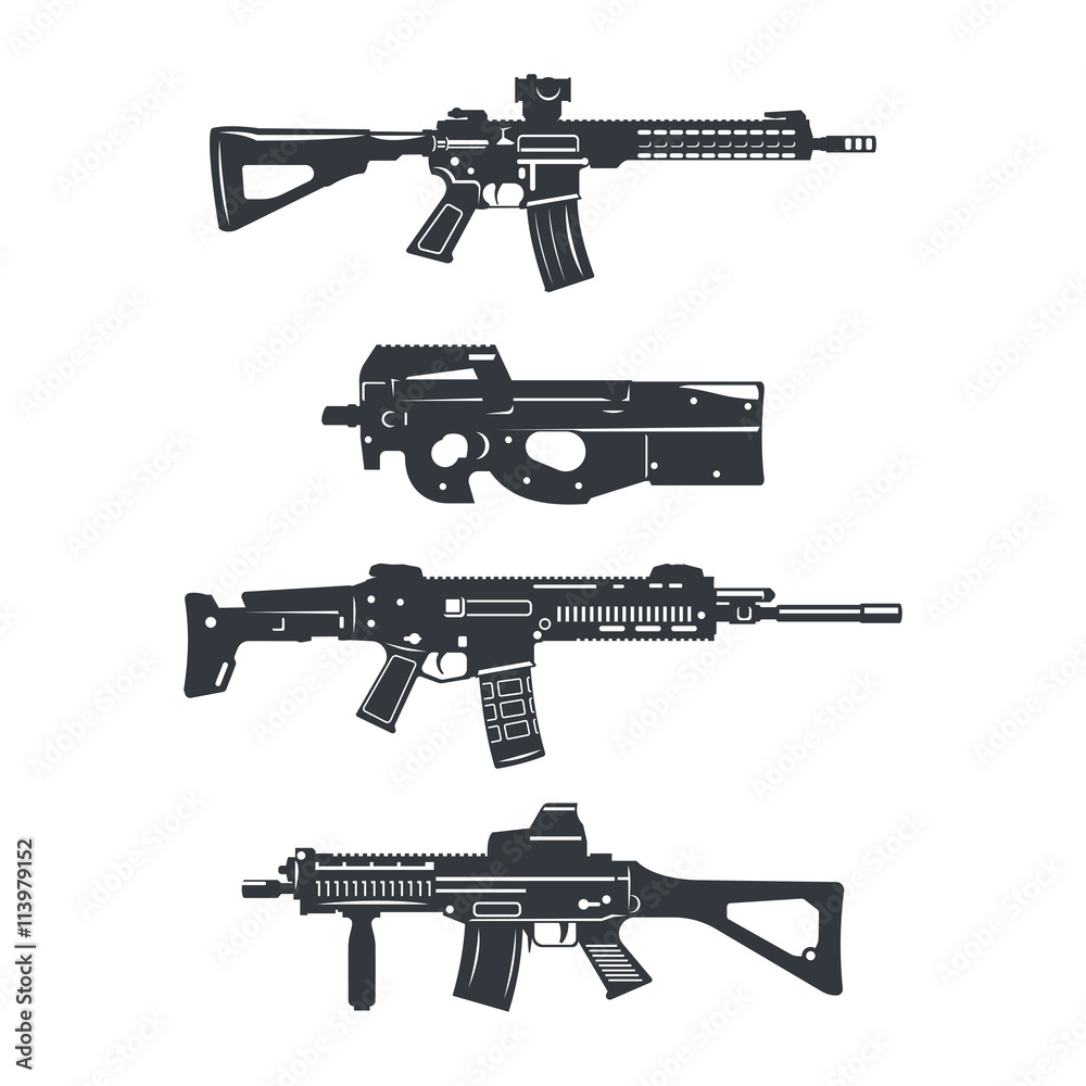 weapon rifle set2 Stock Vector | Adobe Stock