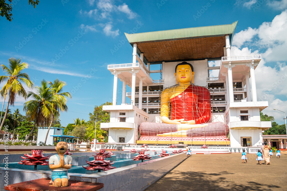 MATARA, SRI LANKA - Weherahena buddhist temple is said be the largest ...