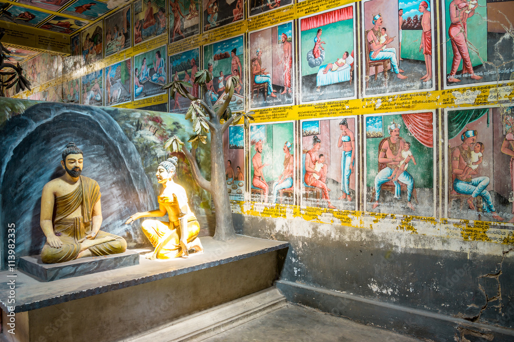 MATARA, SRI LANKA - Weherahena buddhist temple is said be the largest ...