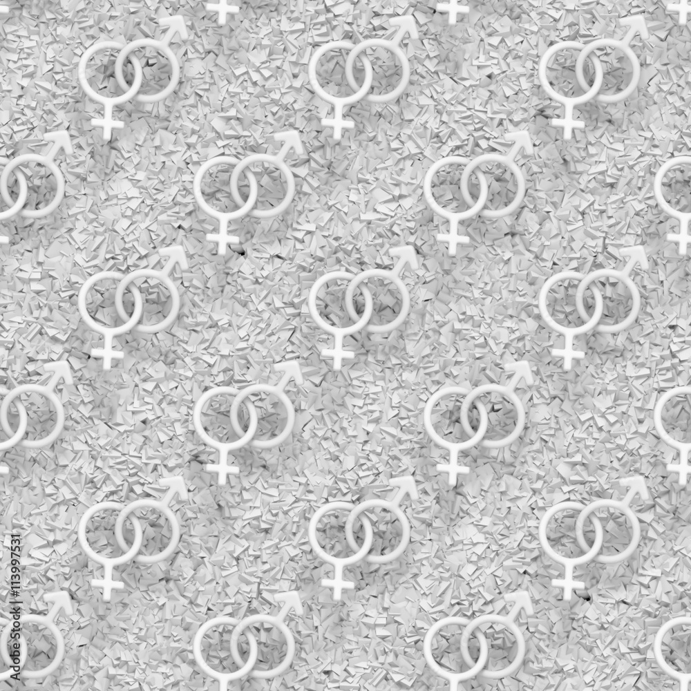 white female and male gender symbols linked together Stock Illustration ...