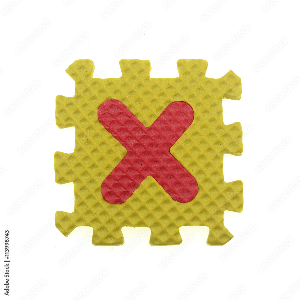 Alphabet X puzzle pieces on white background Stock Photo | Adobe Stock