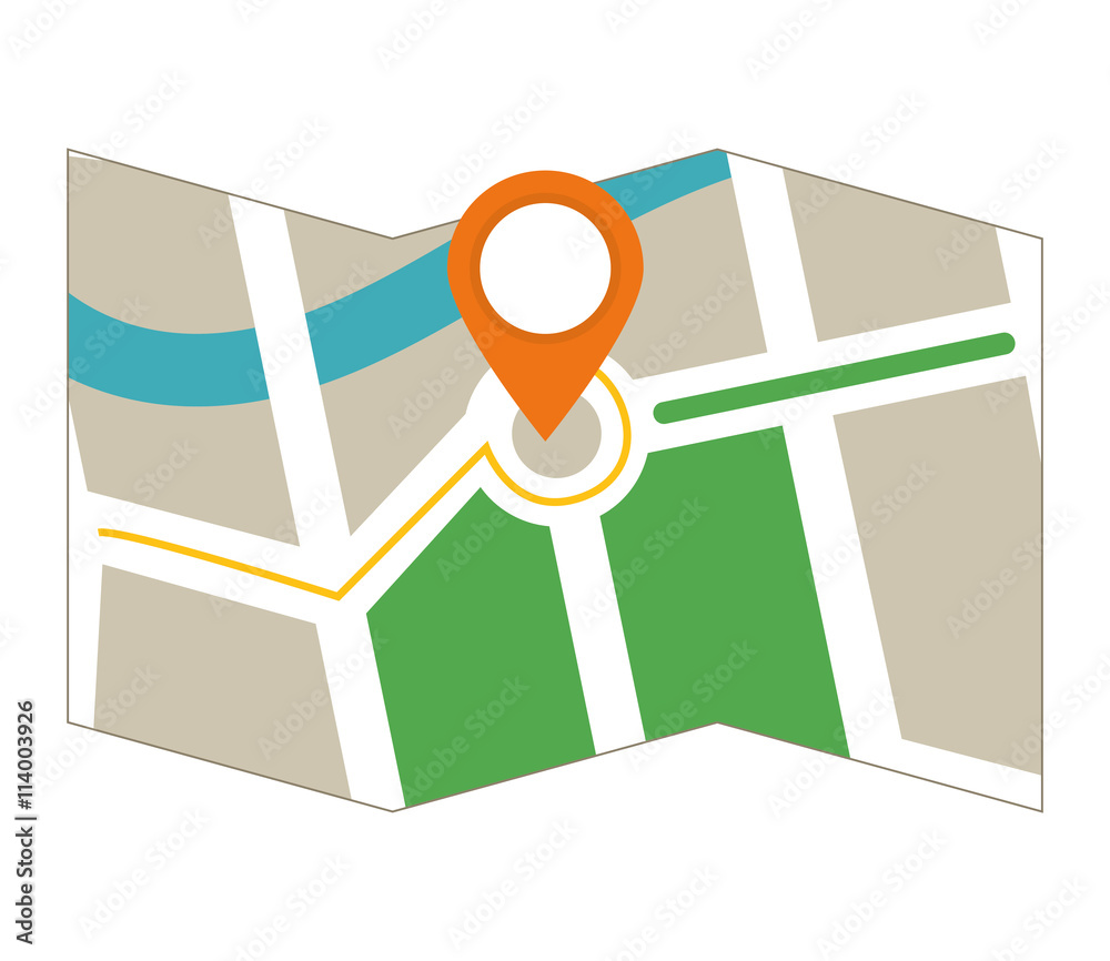 Vetor de GPS icon. Map design. vector graphic do Stock | Adobe Stock
