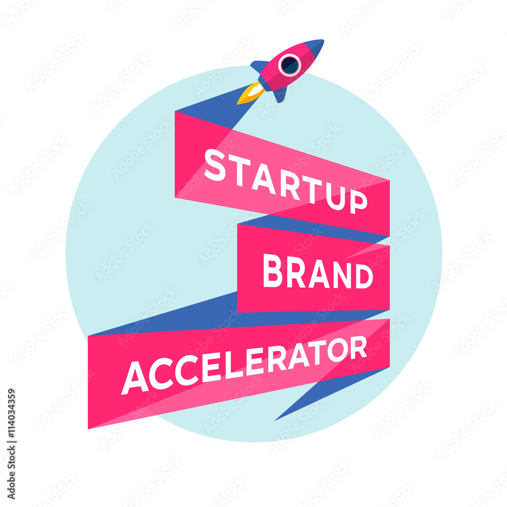 Logo for start up project with inscription Startup Brand Accelerator ...