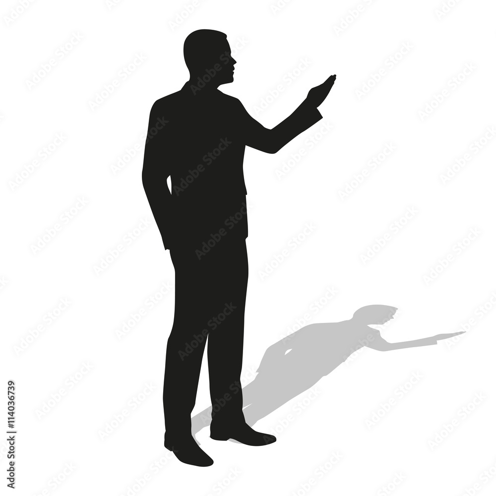 Businessman Presentation Silhouette