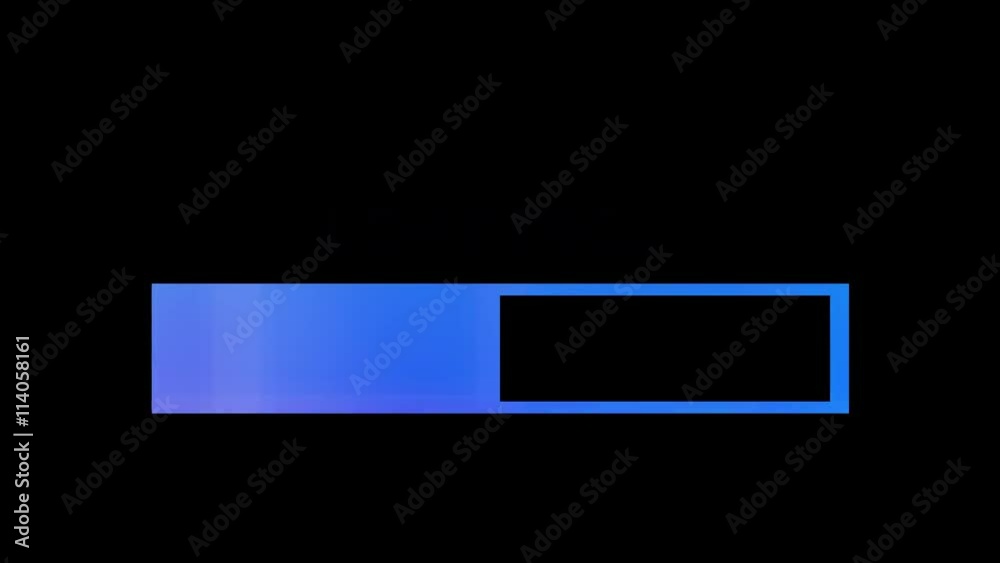 Clean retro style loading text with progress bar, with color hue (shift ...