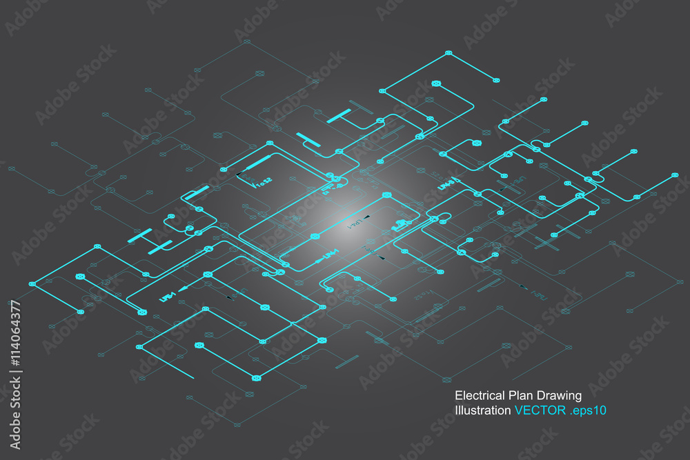 electrical drawing vector Stock Vector | Adobe Stock