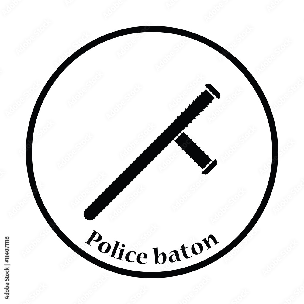 Police baton icon vector de Stock | Adobe Stock