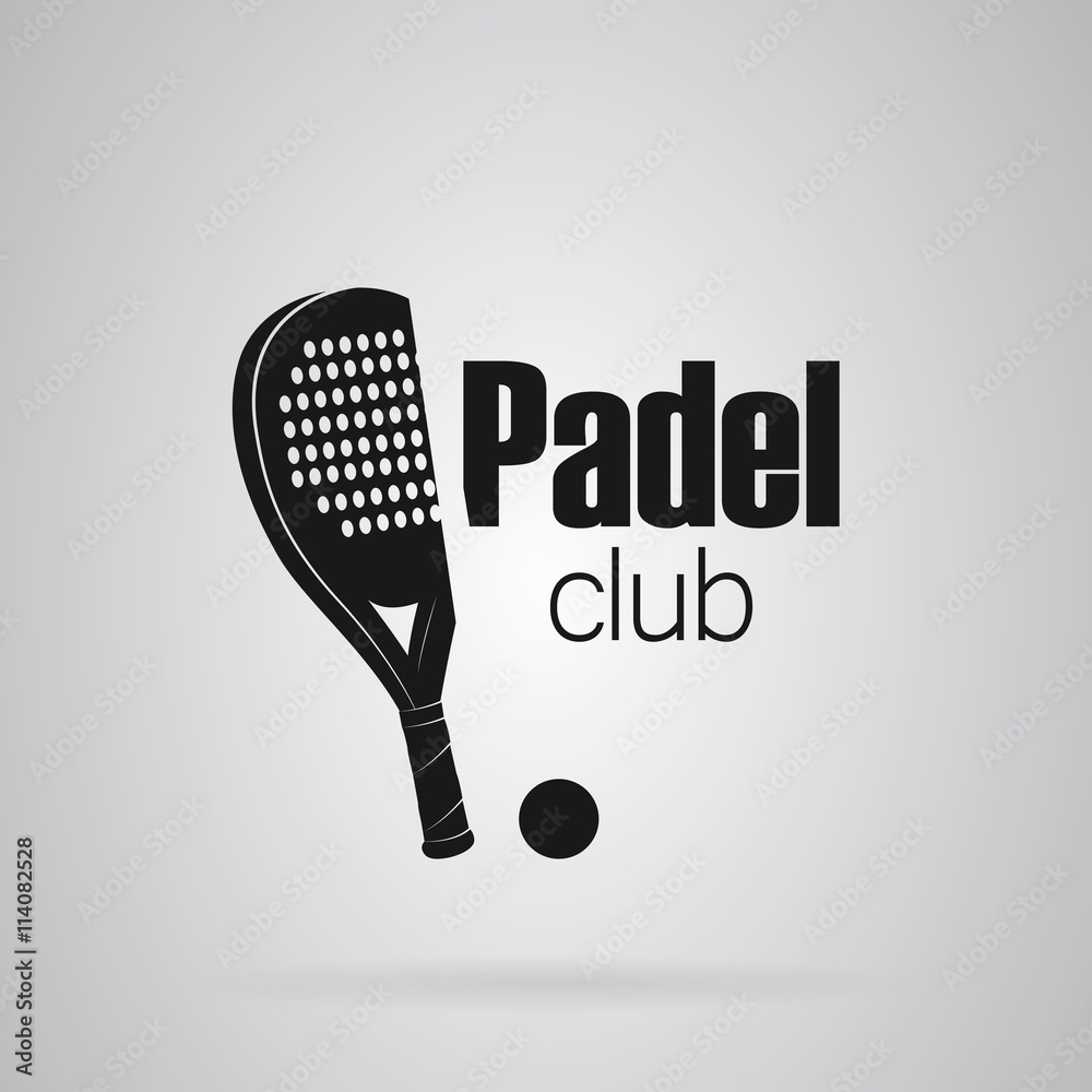 Logo padel. Simply black and white. Stock Vector | Adobe Stock