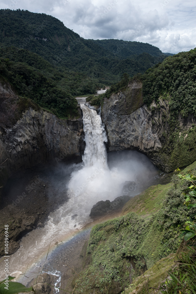 The waterfall San Rafael in Ecuador Stock-Foto | Adobe Stock