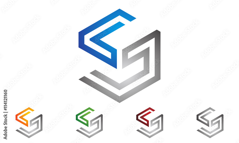 box, letter s logo vector Stock Vector | Adobe Stock