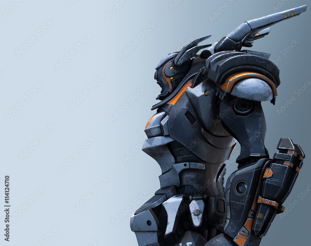 3d rendering of the mech ilustración de Stock | Adobe Stock