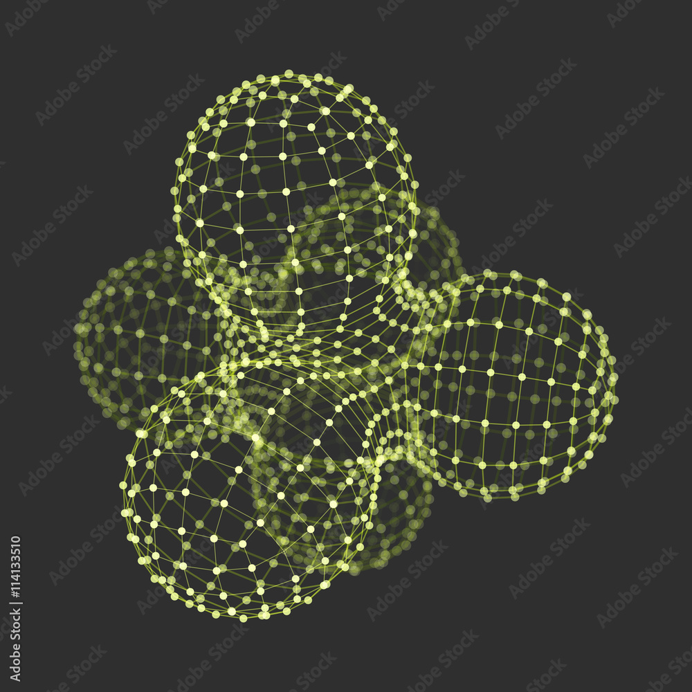 Molecule Graphic Design 3d Vector Illustration Connection Structure