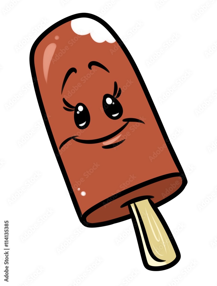 Ice cream popsicle cartoon illustration isolated image Stock ...
