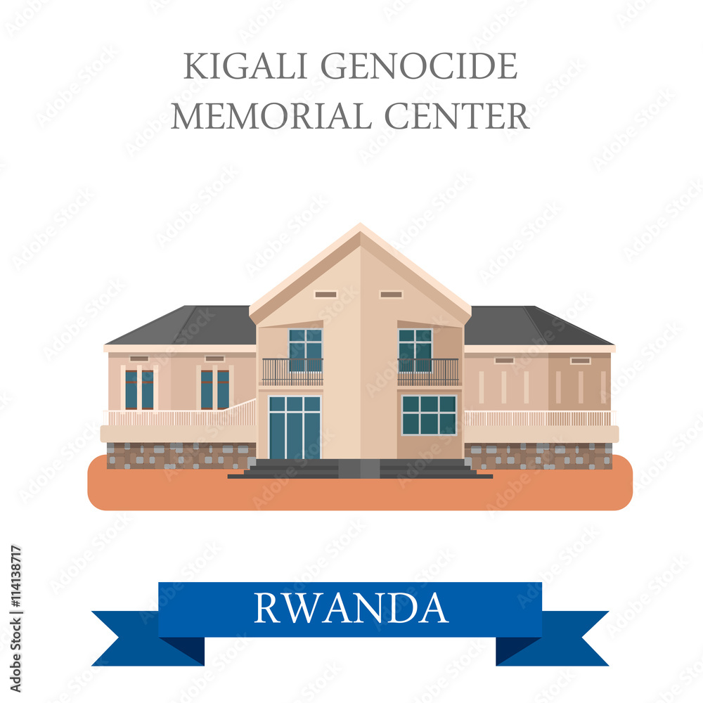 Kigali Genocide Memorial Centre in Rwanda vector illustration Stock ...