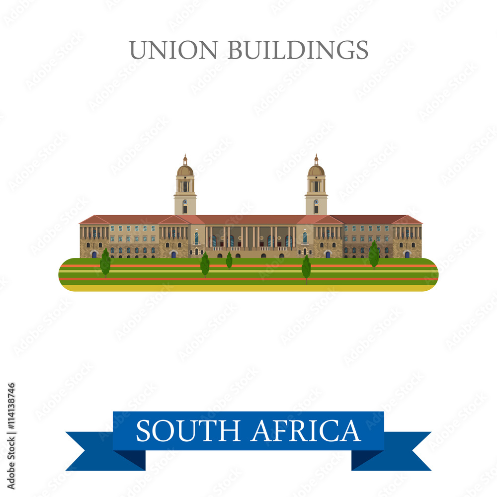 Union Buildings in Pretoria in South Africa vector illustration Stock ...