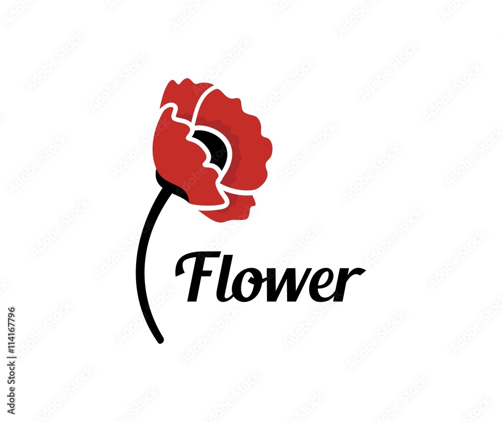 Flower logo Stock Vector | Adobe Stock