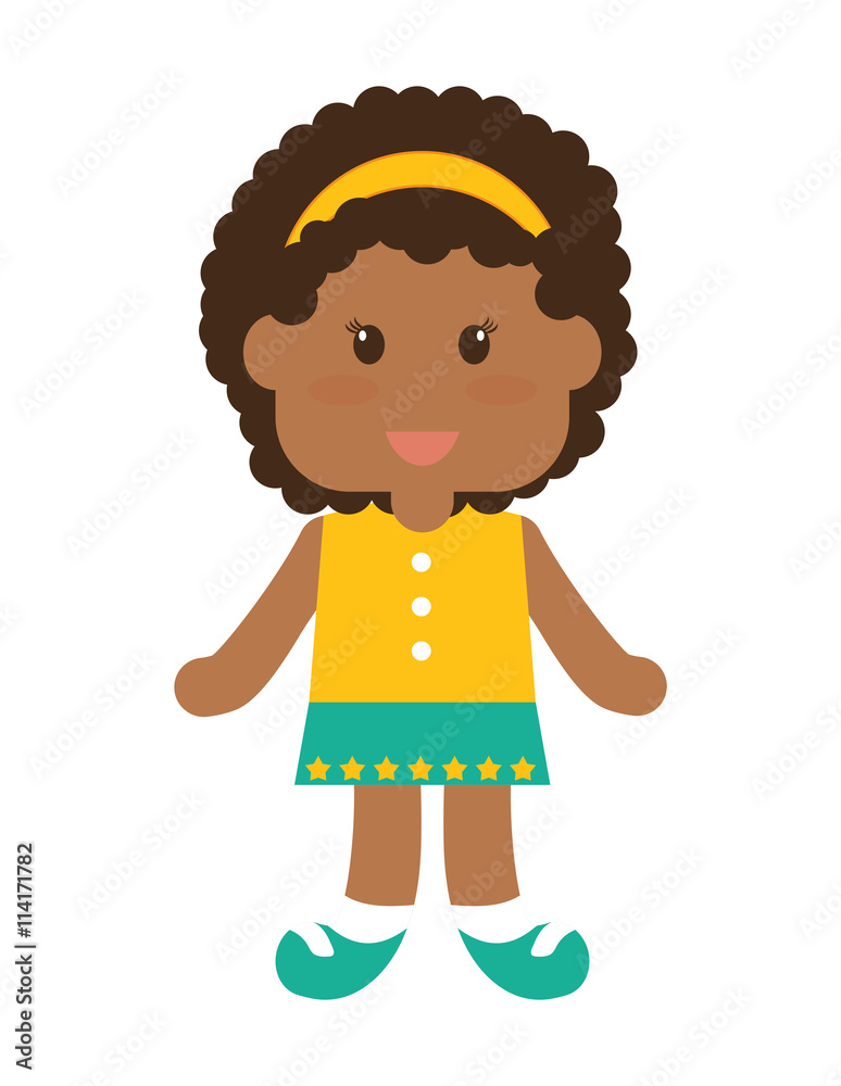 little girl icon. Kid design. vector graphic Stock Vector | Adobe Stock