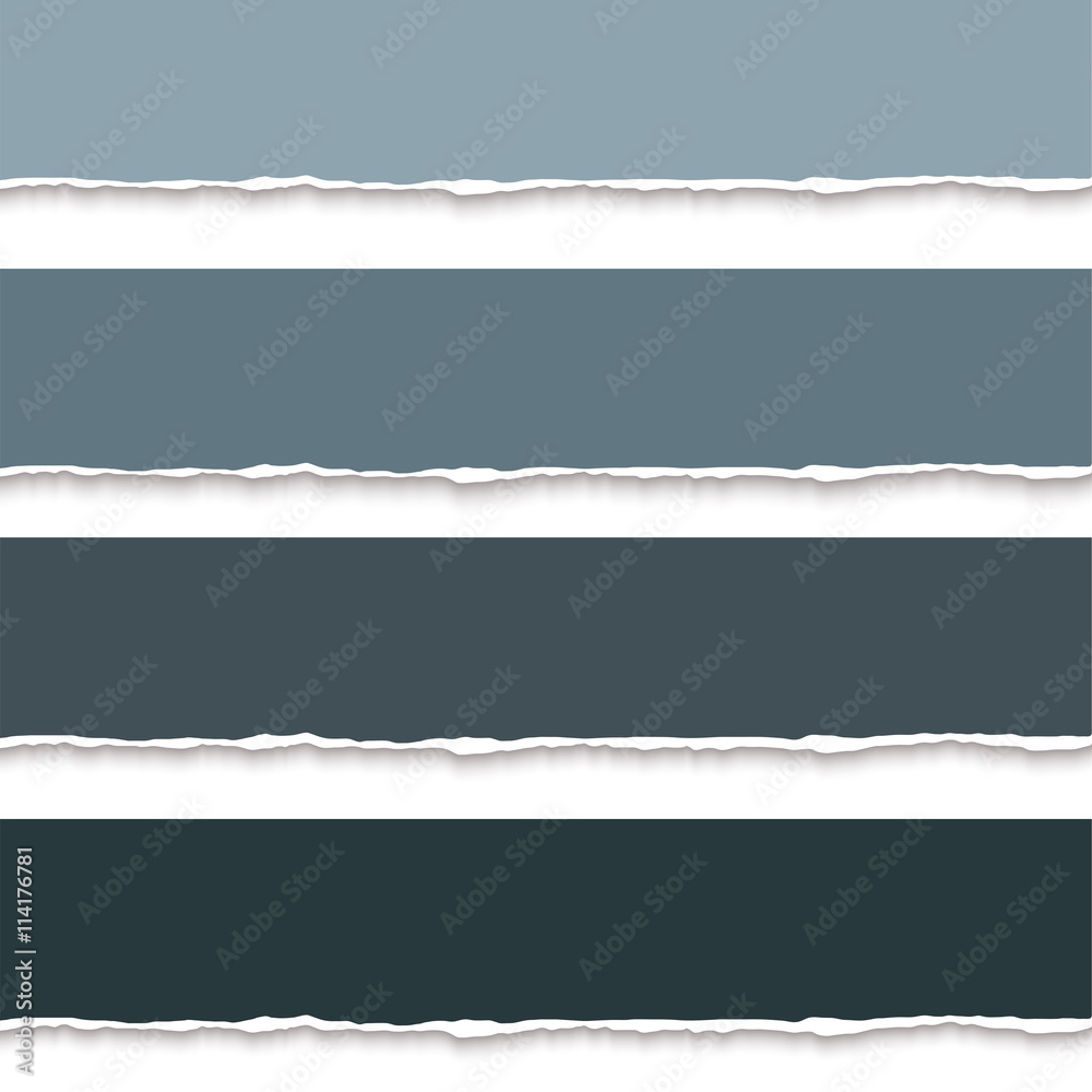 Vetor de Collection of torn paper banners for notes, realistic vector ...